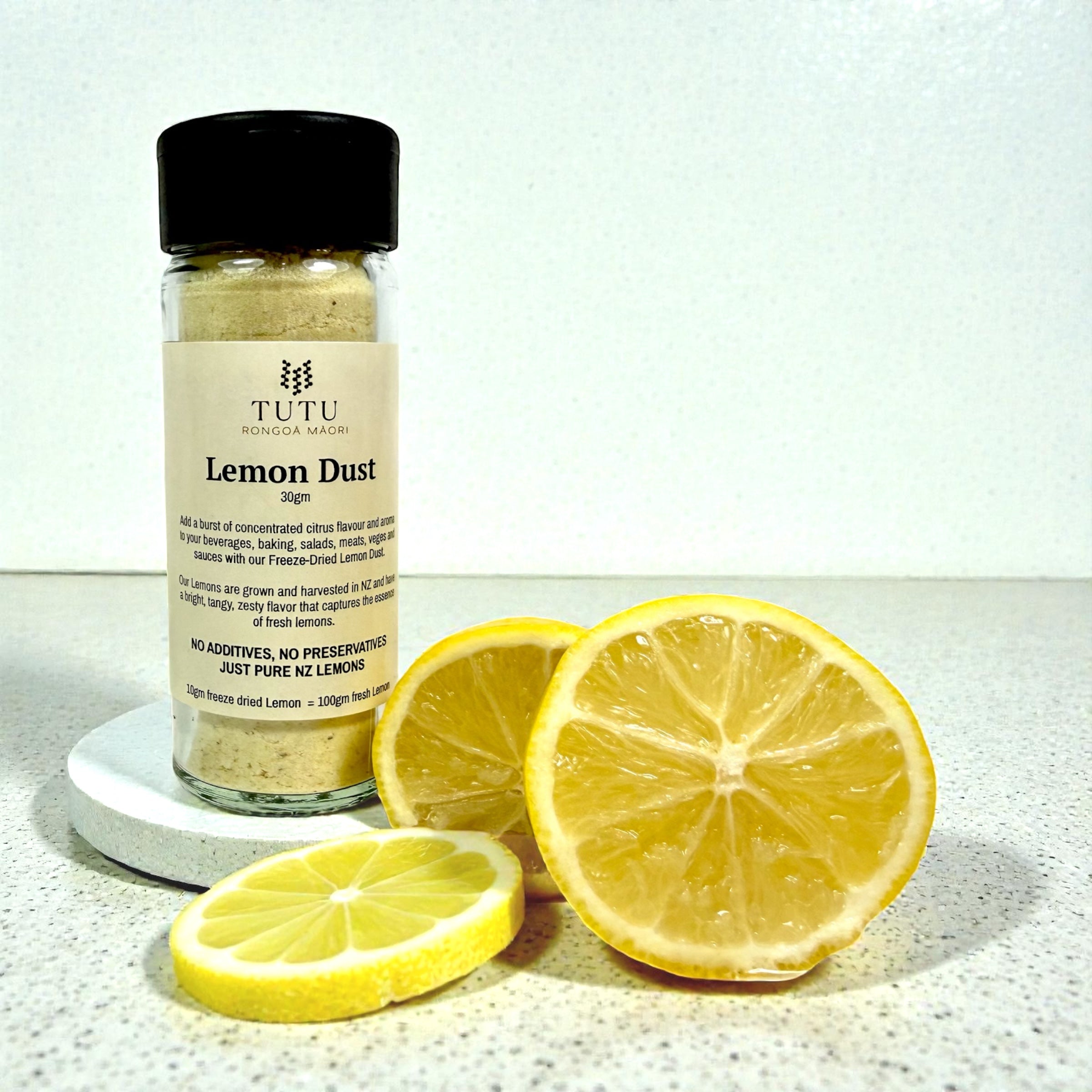 Freeze Dried NZ Lemon Dust – TUTU RONGOĀ MĀORI
