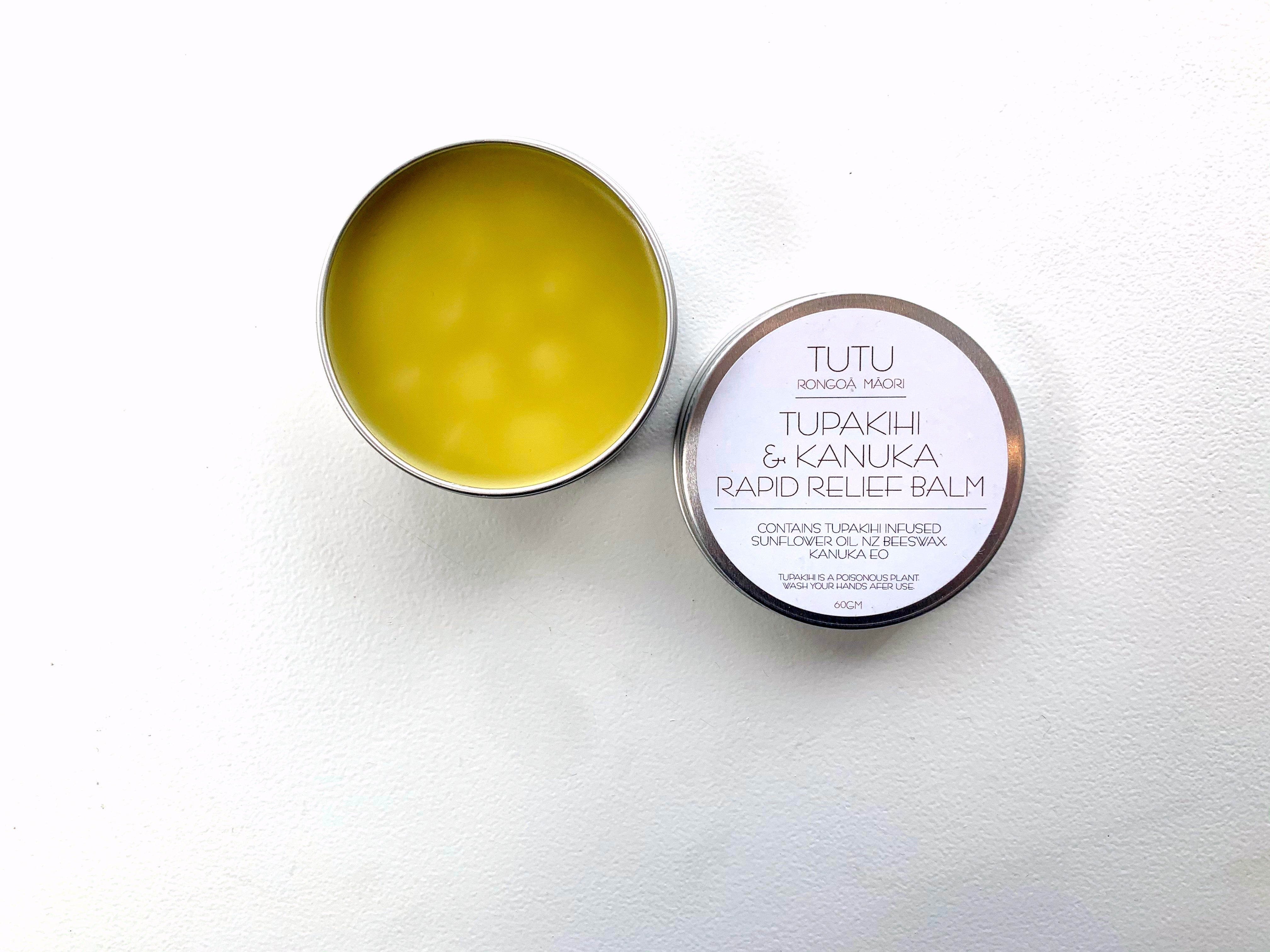 TŪPĀKIHI & KĀNUKA - RAPID RELIEF BALM – TUTU RONGOĀ MĀORI