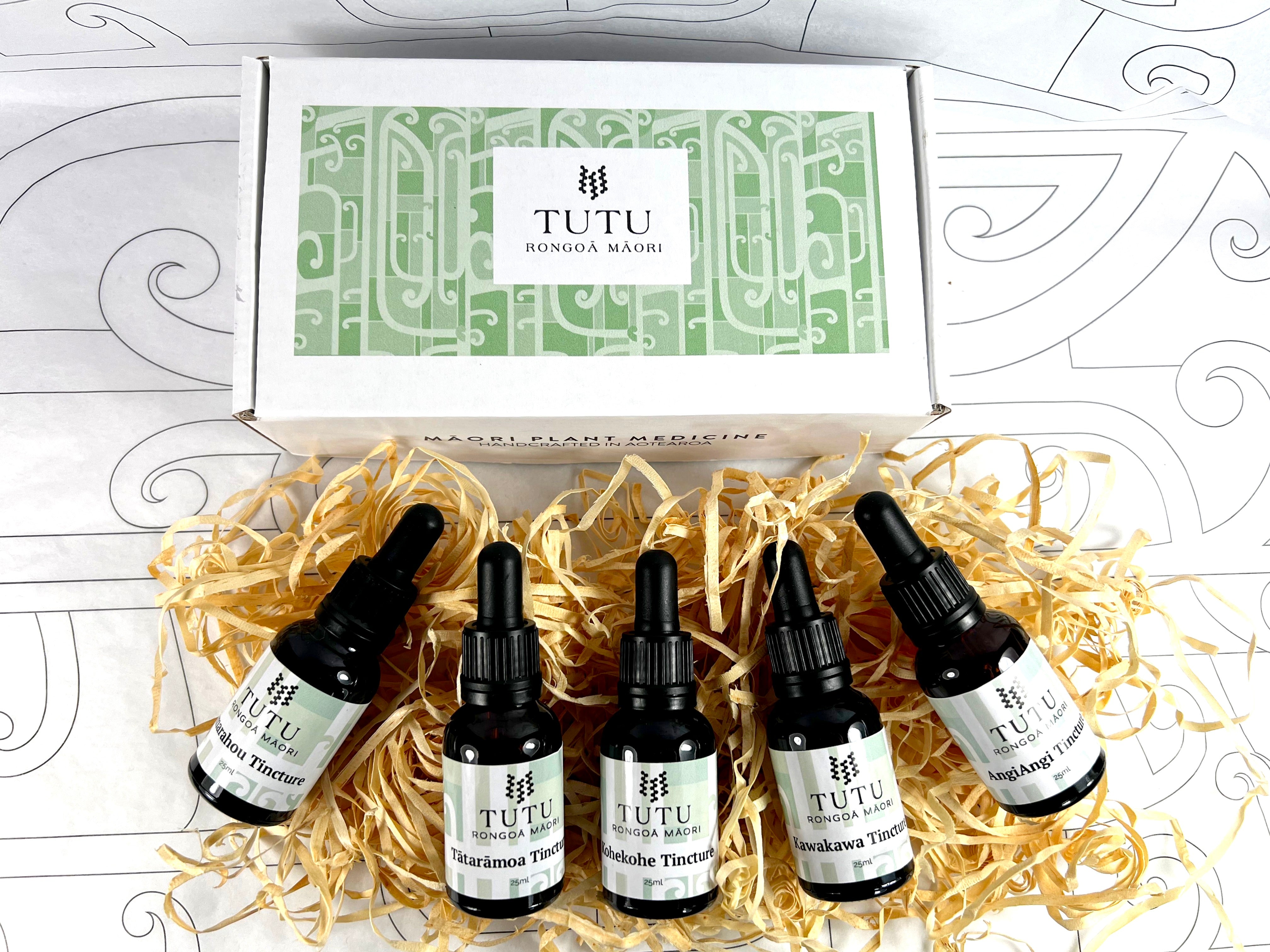 TINCTURE BOX SET – TUTU RONGOĀ MĀORI